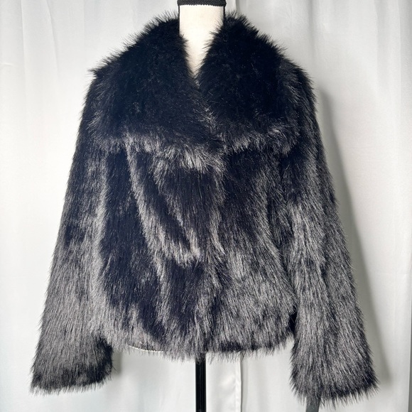 Andrew Marc | Jackets & Coats | Black Faux Fur Coat Marc New York By ...